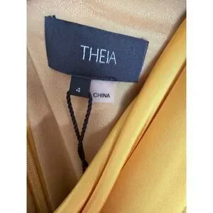 Theia | Dresses | Theia Cloria Twist Aline Gown Dandelion One Shoulder ...